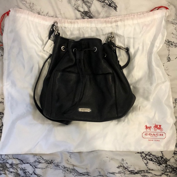 Coach | Bags | Authentic Coach Leather Drawstring Bucket Bag | Poshmark